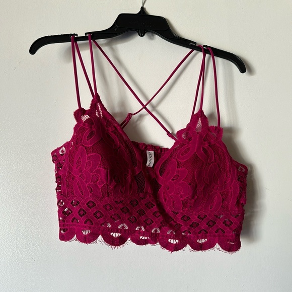 Zenana Outfitters Intimates And Sleepwear Hot Pink Bralette Poshmark